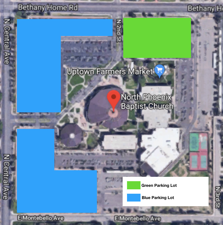 Phoenix Open Parking Map